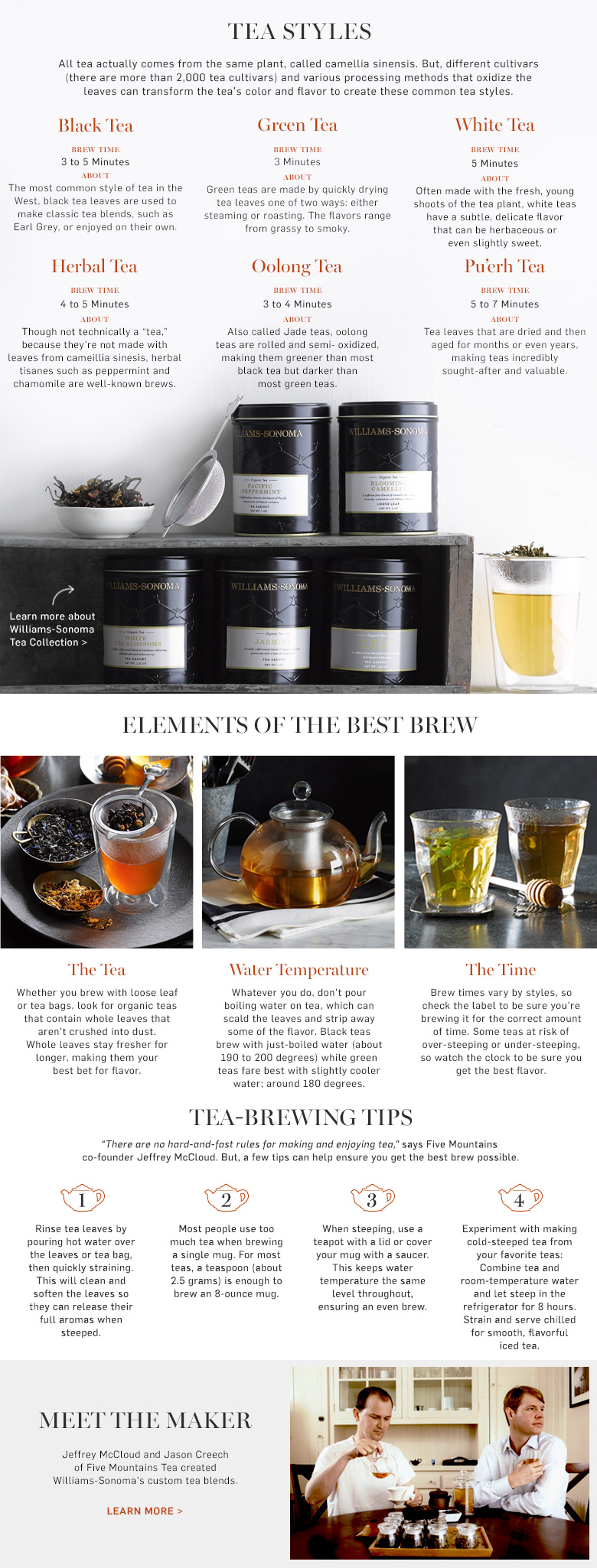 Types of Tea & How to Steep Tea | Williams Sonoma