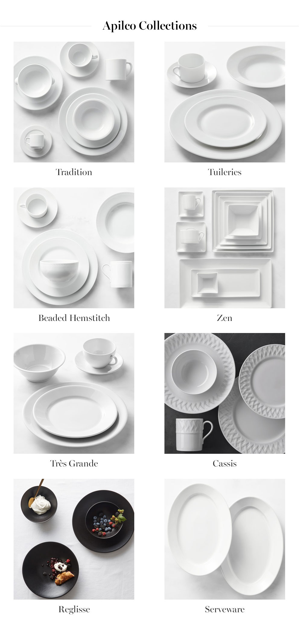 Apilco Zen Porcelain Dinnerware Collection + Place Setting | Williams ...