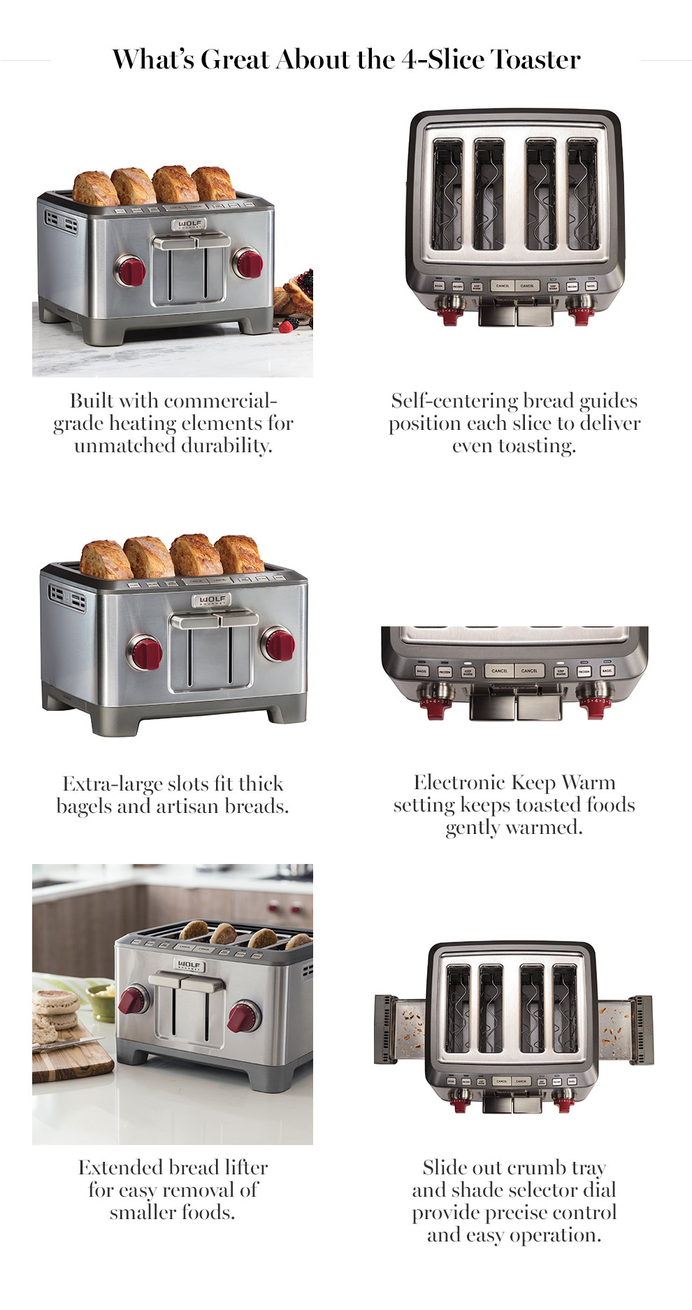 Wolf Gourmet 4-Slice Toaster | Williams Sonoma