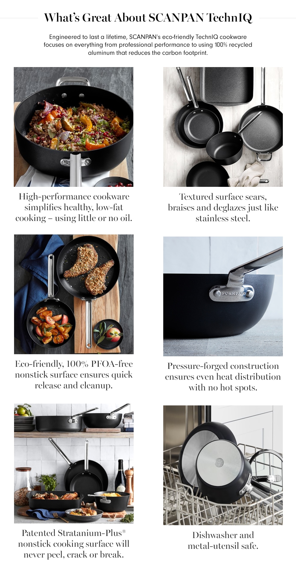 SCANPAN TechnIQ Nonstick Frying Pan Set - 8" & 10" | Williams Sonoma
