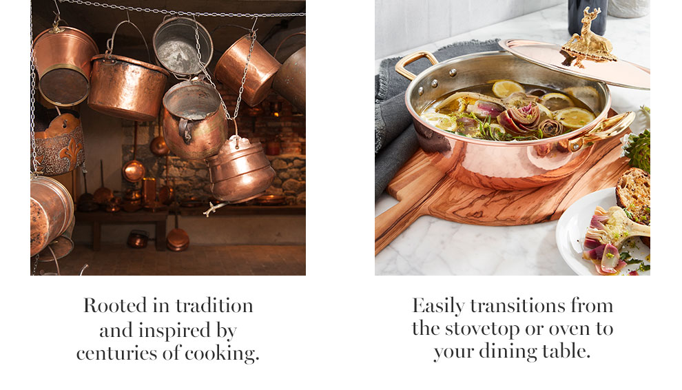 Ruffoni Historia Hammered Copper Chef’s Pan with Acorn Handle ...