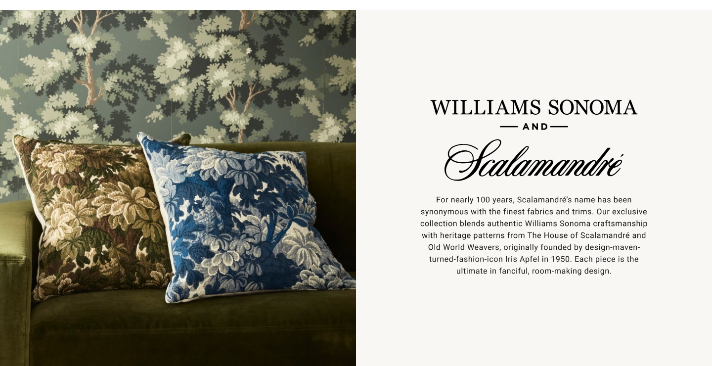 Scalamandre Upholstery: Pillows + Bedding | Williams Sonoma