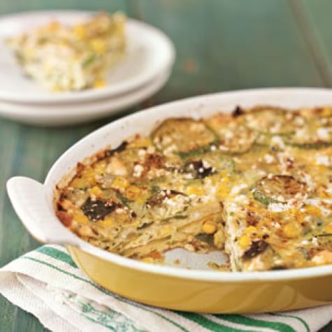 Zucchini and Corn Torta with Cilantro-Lime Crema | Williams Sonoma