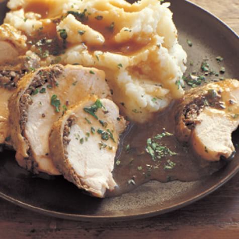 Cremini-Stuffed Chicken Breasts with Porcini Pan Sauce | Williams Sonoma