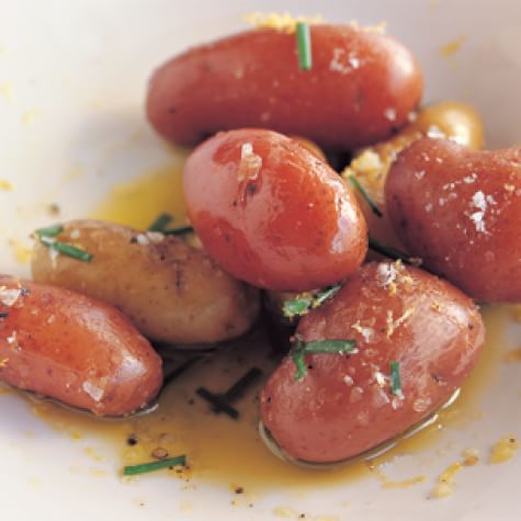 Steamed New Potatoes with Chive Oil | Williams Sonoma