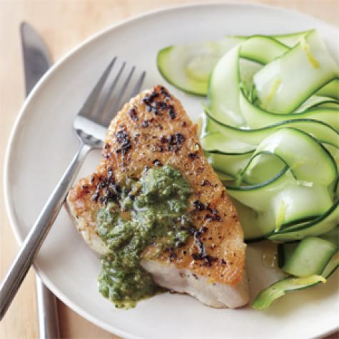 Grilled Tuna with Basil-Walnut Sauce | Williams Sonoma