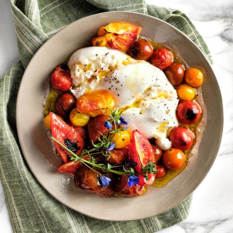 Recipe: Blistered Tomato Caprese with Burrata | Williams Sonoma