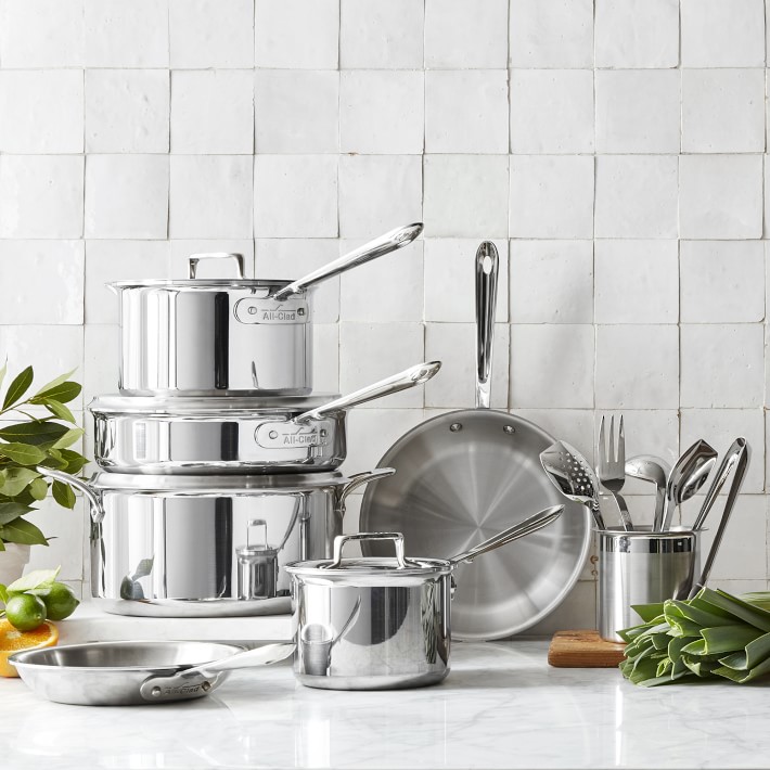 All-Clad d5 Stainless-Steel 10-Piece Cookware Set | Williams Sonoma
