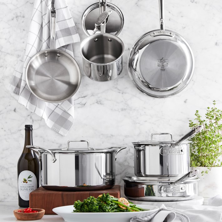 All-Clad d5 Stainless-Steel 10-Piece Cookware Set | Williams Sonoma