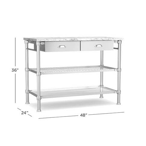 Modular Marble Top Kitchen Island | Williams Sonoma