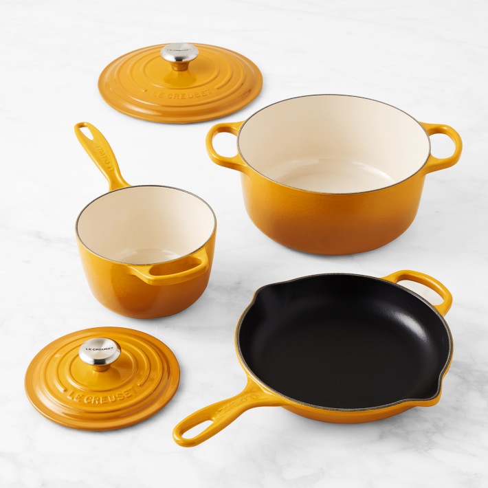 Le Creuset Signature Cast-Iron 5-Piece Cookware Set | Williams Sonoma