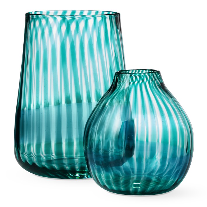 Glass Striped Vase Williams Sonoma