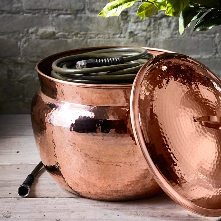 Copper Hose Container | Garden Tools | Williams Sonoma