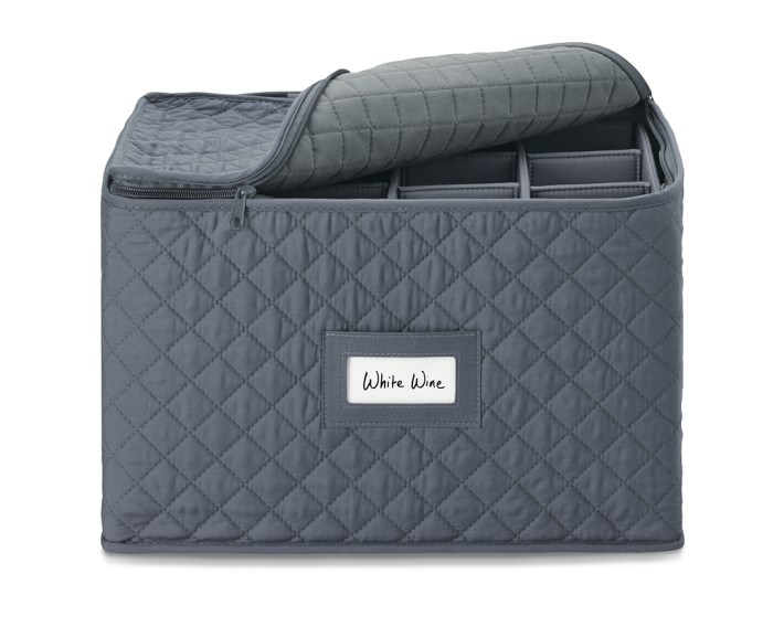 Quilted Stemware Storage Cases Wine Glass Storage Williams Sonoma