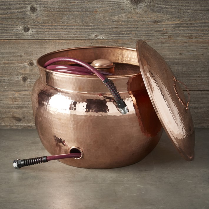 Copper Hose Container | Garden Tools | Williams Sonoma