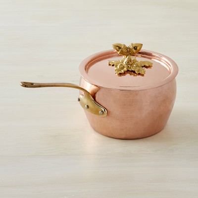 Ruffoni Historia Hammered Copper Polenta Pot with Acorn Handle - 3 1/2 ...