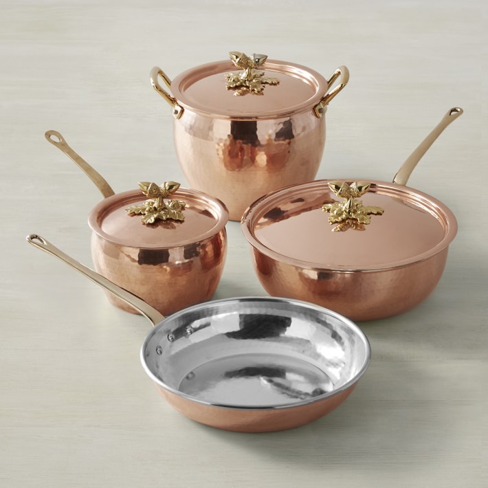 Ruffoni Historia Copper 7-Piece Cookware Set with Acorn Finials ...