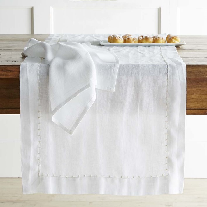 Italian Washed Linen Table Runner | Williams Sonoma CA | Williams Sonoma