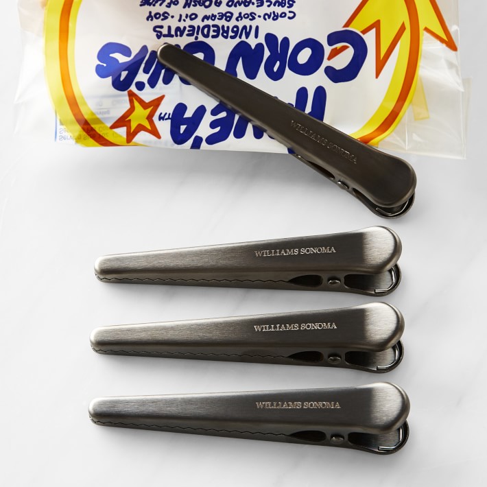 Williams Sonoma Black Metallic Bag Clips - Set of 4 | Pastry Tools ...