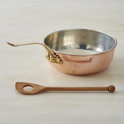 Ruffoni Historia Hammered Copper Polenta Pot with Acorn Handle - 3 1/2 ...