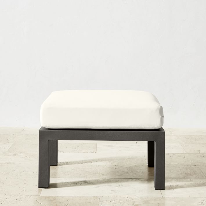 Larnaca Outdoor Metal Ottoman | Patio Furniture | Williams Sonoma