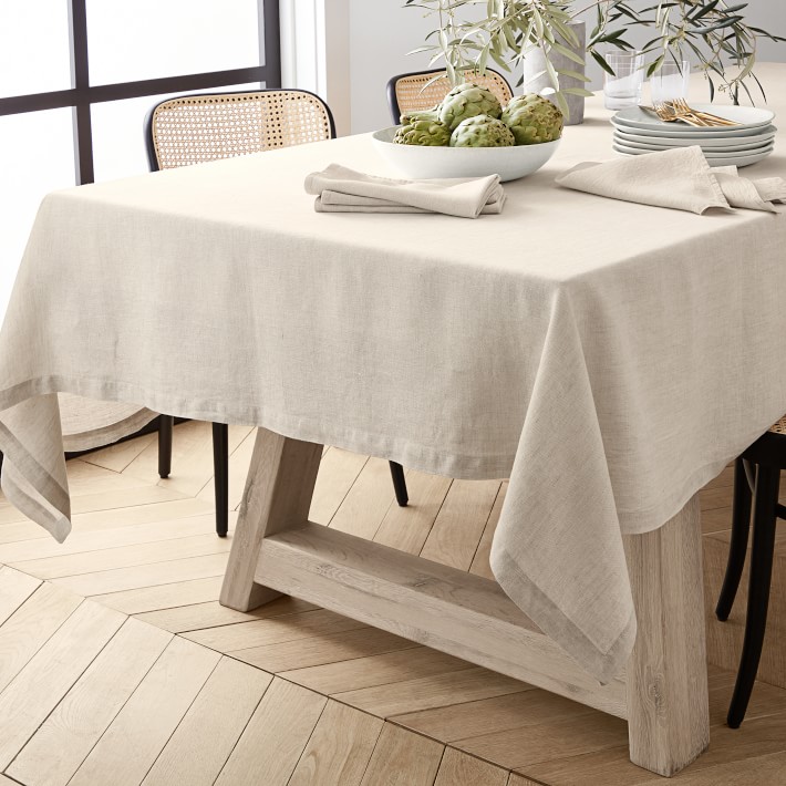 Italian Washed Linen Tablecloth | Williams Sonoma CA | Williams Sonoma
