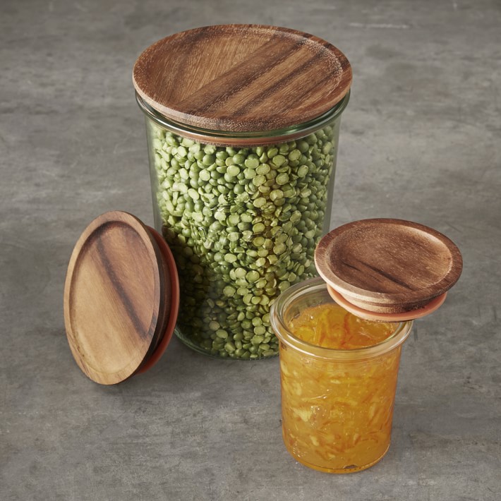 Weck Wood Lid, Set of 3 | Williams Sonoma