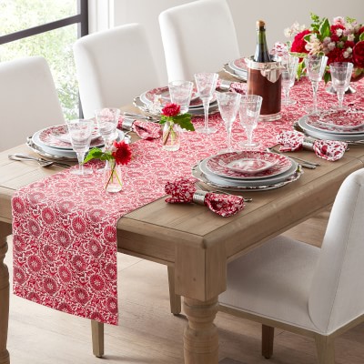 Marlo Thomas Blue Table Runner | Williams Sonoma