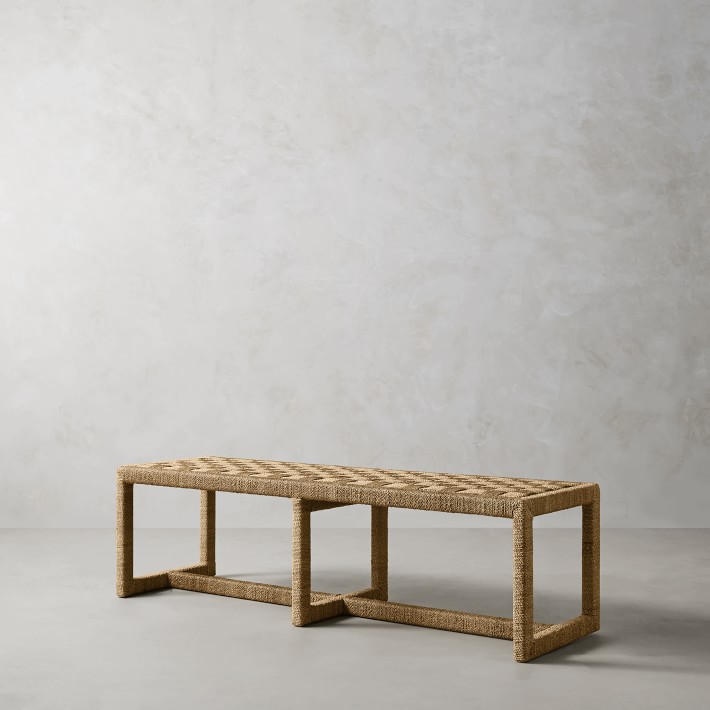 Vista Woven Backless Indoor Bench | Williams Sonoma