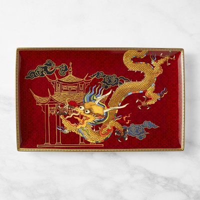 Lunar Rectangular Large Serving Platter - Dragon | Williams Sonoma