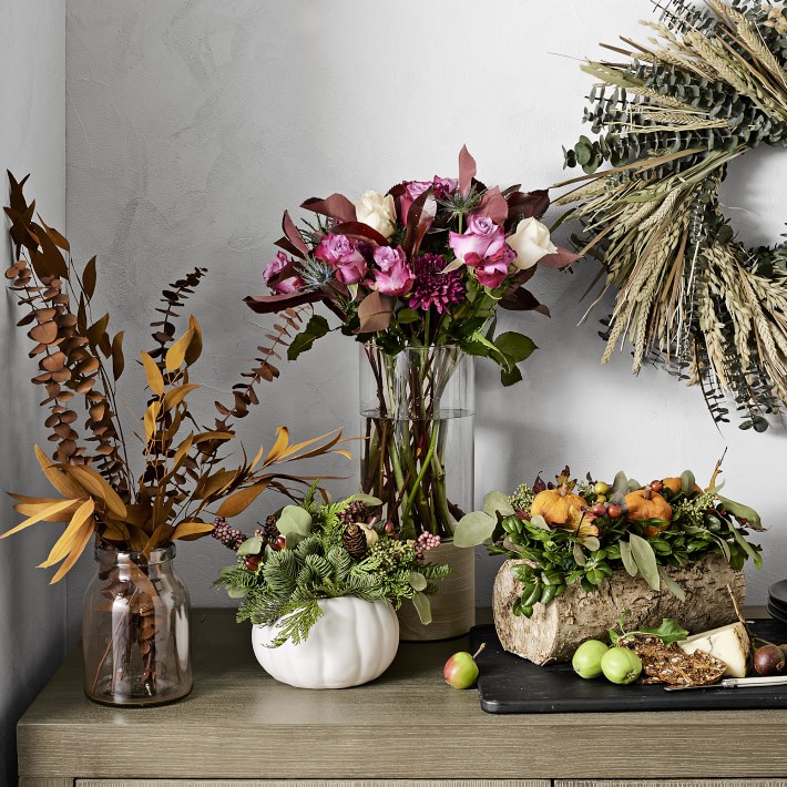White Pumpkin Fall Table Centerpiece | Williams Sonoma