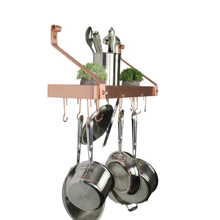 Enclume Wall-Mounted Narrow Shelf Pot Rack | Williams Sonoma