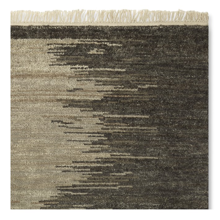 Solid Ombre Hand Knotted Rug Swatch - Charcoal | Williams Sonoma