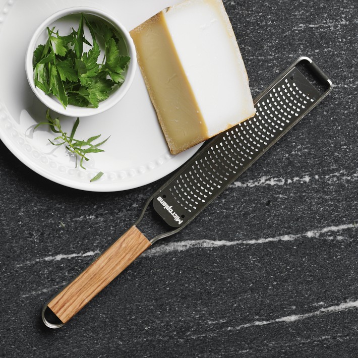Microplane® Master Series Olivewood-Handled Paddle Grater | Williams Sonoma