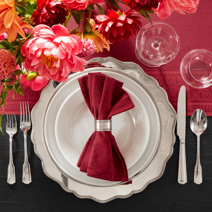 Red Jacquard Napkins, Set of 4 | Williams Sonoma