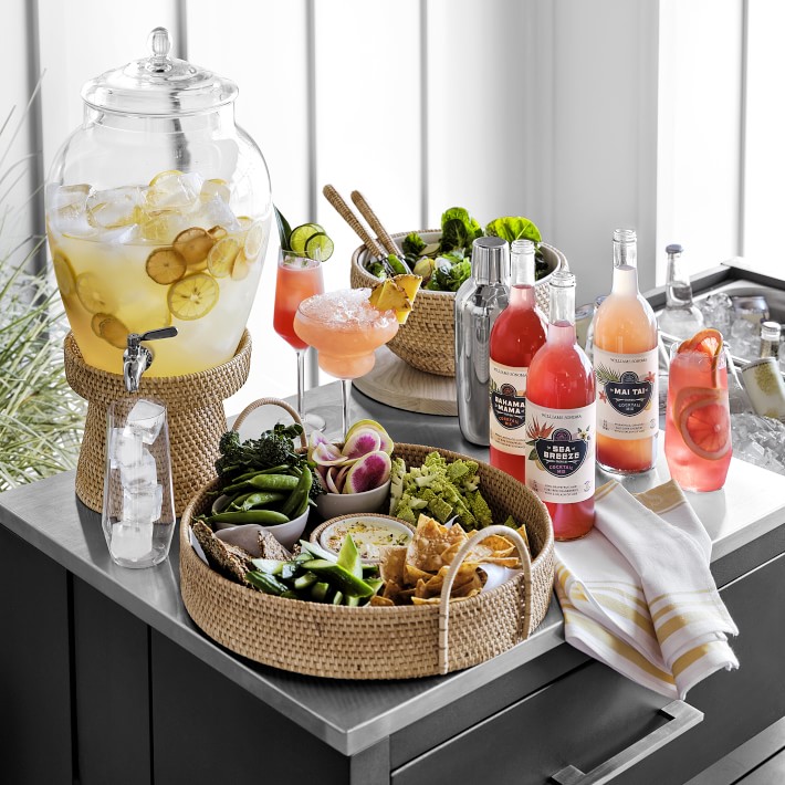 Light Woven Beverage Dispenser Base | Williams Sonoma