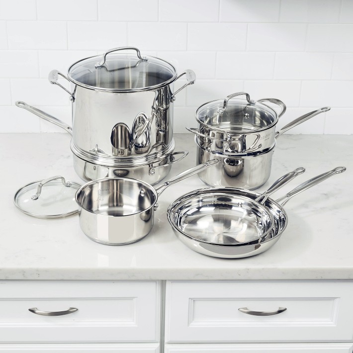 Chef's Classic Stainless Steel 11-Piece Cookware Set | Williams Sonoma