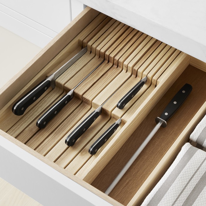 Hold Everything In Drawer Knife Holder Ashwood | Williams Sonoma