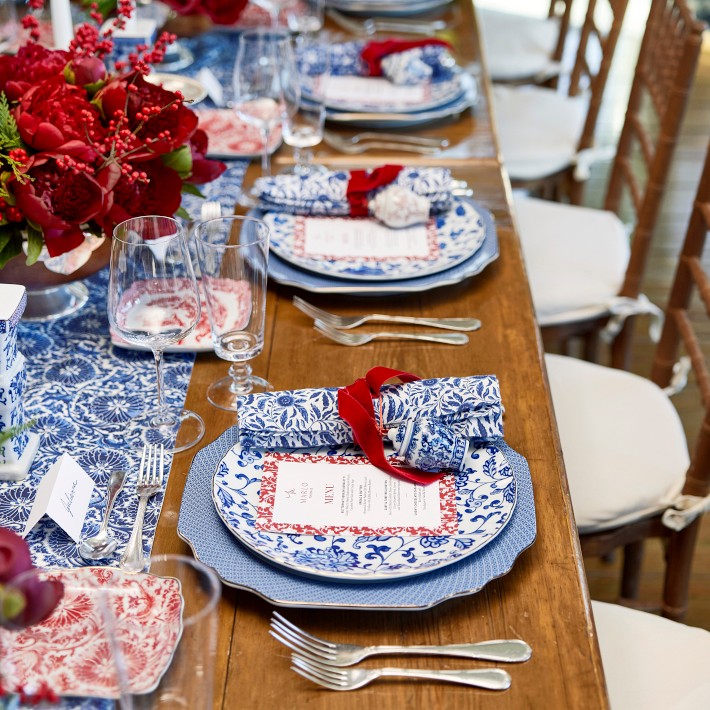 Marlo Thomas Blue Table Runner | Williams Sonoma