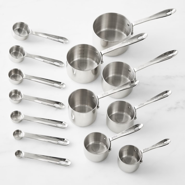 All-Clad Stainless-Steel Measuring Cups & Spoons Ultimate Set ...