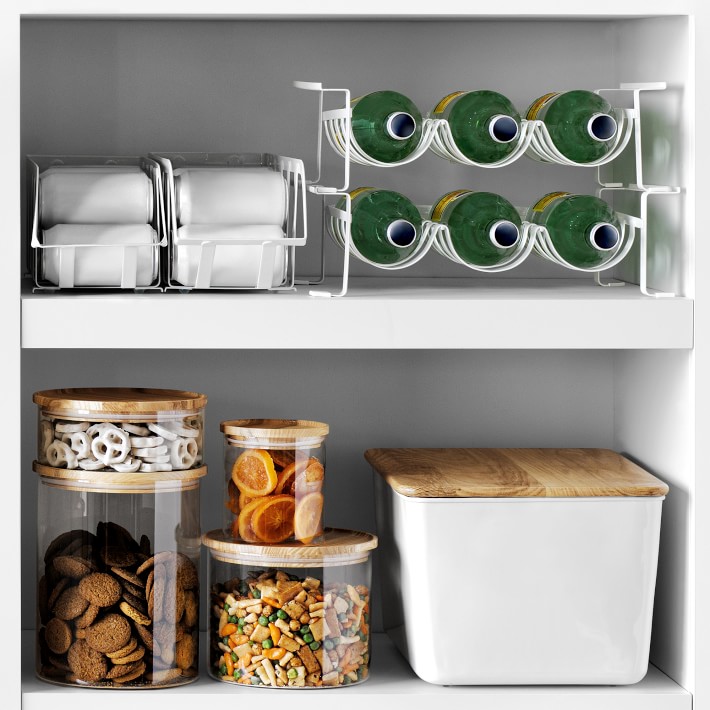 Hold Everything FSC® Stacking Glass Square Canisters | Williams Sonoma