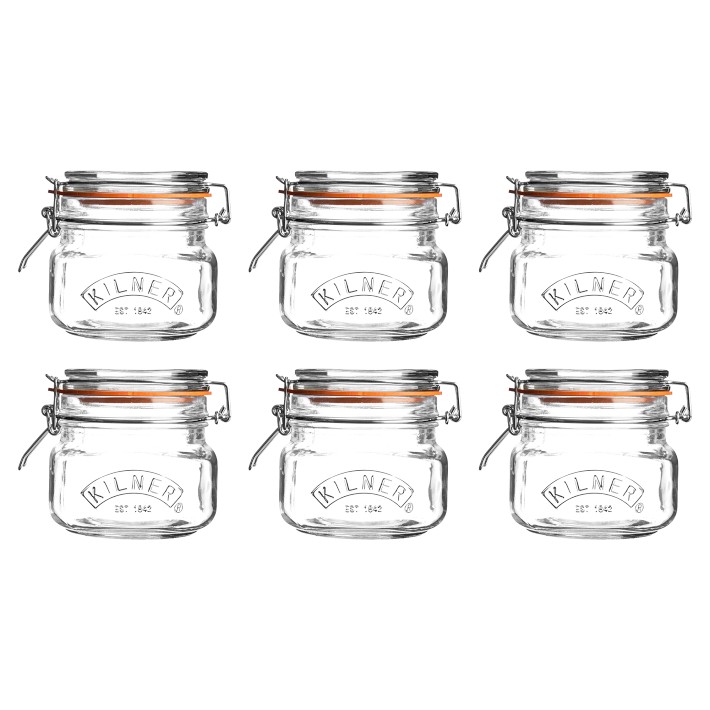 Kilner Square Clip Top Jar, Set of 6 | Williams Sonoma