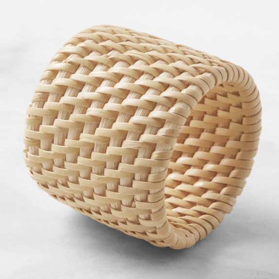 Light Woven Napkin Rings, Set of 4 | Williams Sonoma