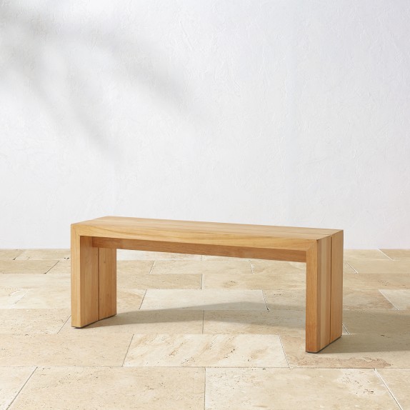 Larnaca Outdoor Teak 46" Dining Bench | Williams Sonoma