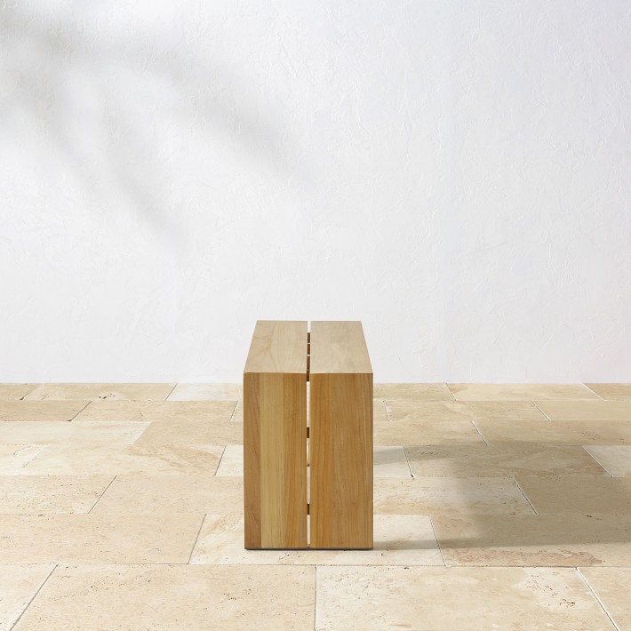 Larnaca Outdoor Teak 46" Dining Bench | Williams Sonoma