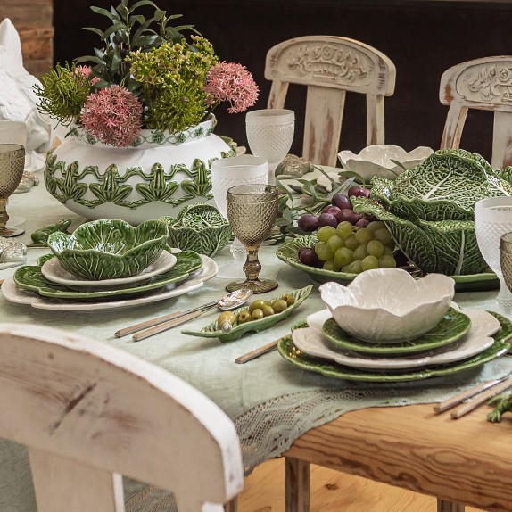 Bordallo Pinheiro Cabbage Dinner Plates | Williams Sonoma