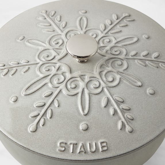 Staub Enameled Cast Iron Essential French Oven, 3 3/4-Qt., Snowflake ...