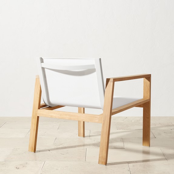 Santa Barbara Outdoor Natural Teak Club Chair | Williams Sonoma