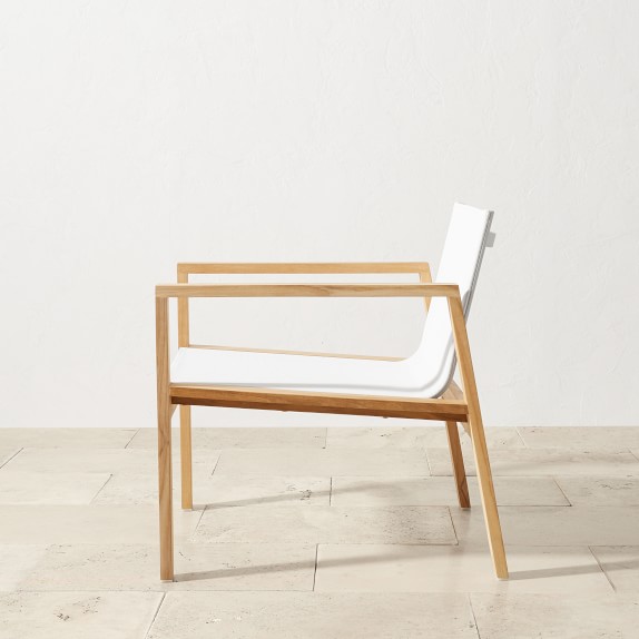 Santa Barbara Outdoor Natural Teak Club Chair | Williams Sonoma