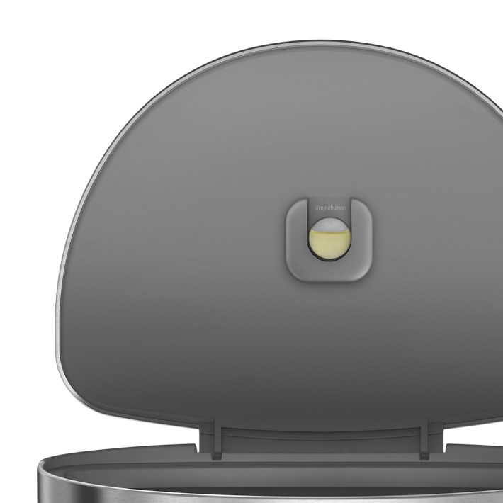 simplehuman 45 Liter Semi-Round Kitchen Step Trash Can, Brushed ...